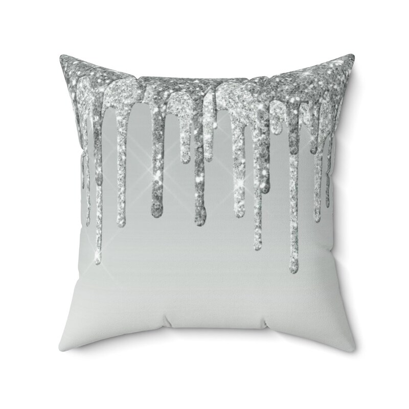 Silver Throw Pillow - Etsy
