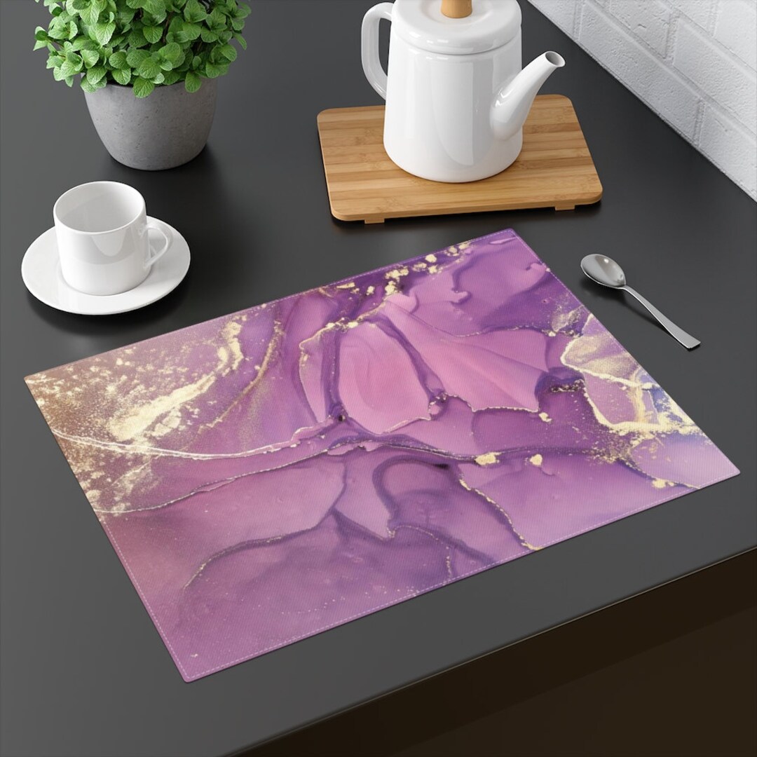 Placemat, Purple Marble Placemats, Marble Placemats, Agate Placemats ...