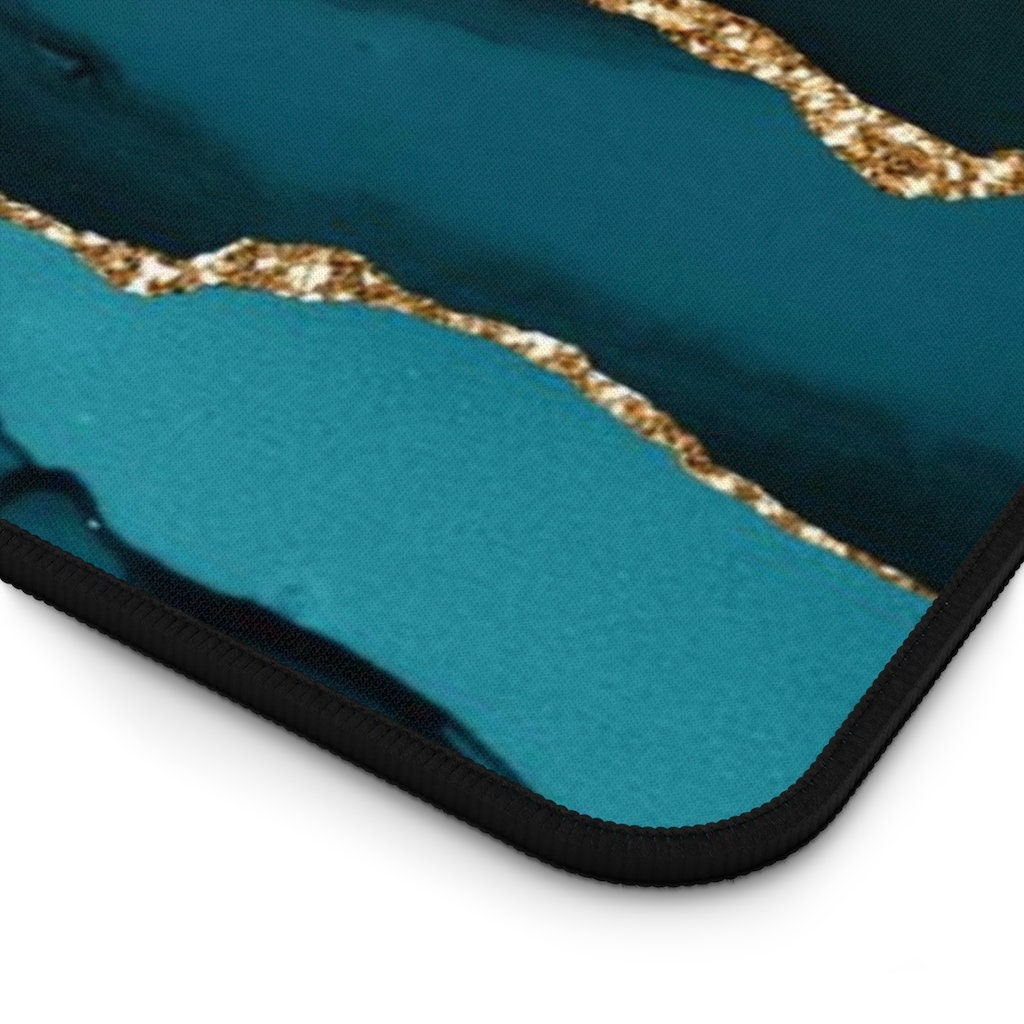 Desk Mat Teal Desk Mat Turquoise Desk Mat Marble Desk Mat - Etsy