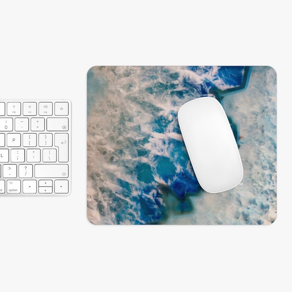 Mouse Pad Circle Mouse Pad Blue Mouse Pad Marble Mouse Pad - Etsy