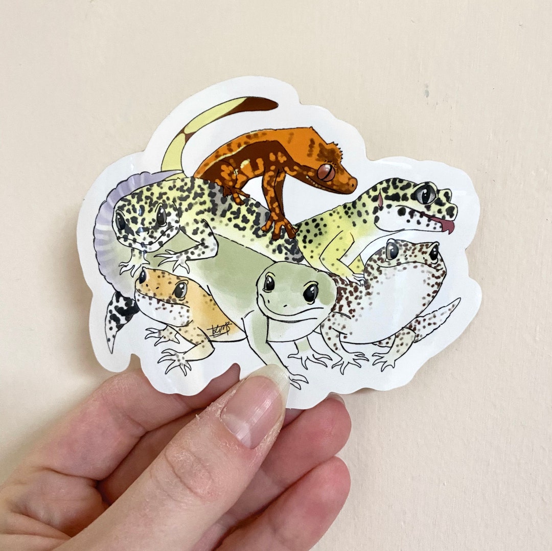 Vinyl Pile of Geckos Sticker - Etsy