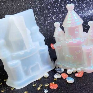 2 Style Silicone Mold for Resin 3D Dream Castle Resin Mold Casting ...