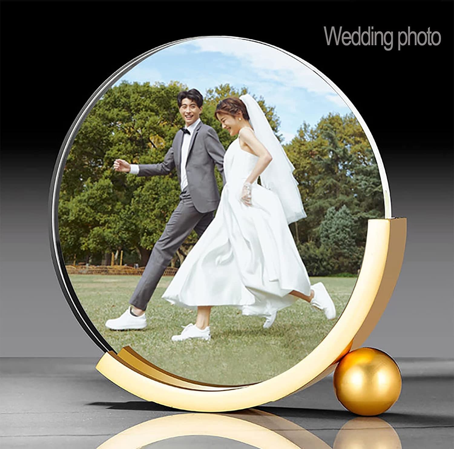 Custom Crystal Photo Frame Photo Gift Round Crystal Glass - Etsy