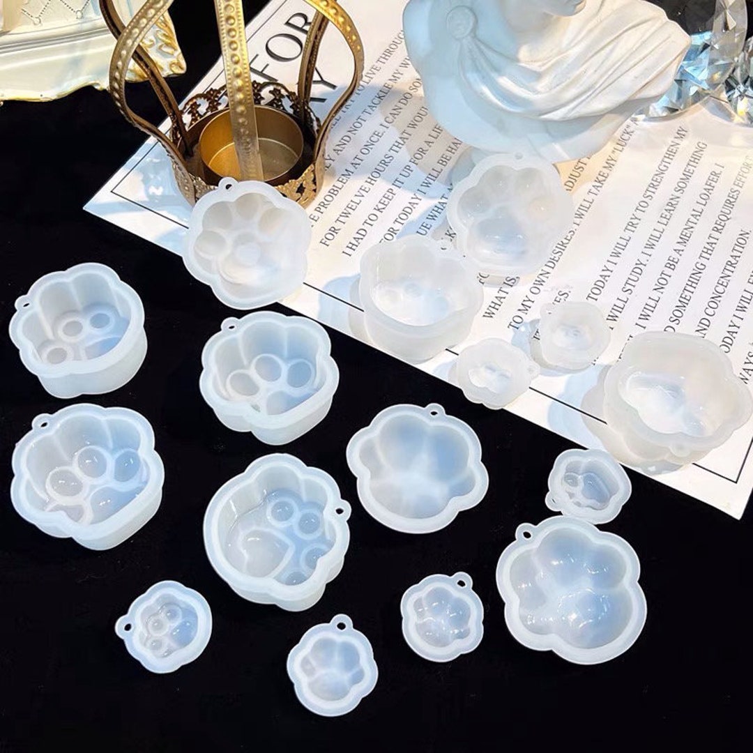 Resin Molds Cute Silicone Mold Cat Paw Print Epoxy Casting Mold Matte ...