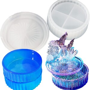 Big Stackable Storage Box Silicone Mold Round Shaped Box/jar Casting ...