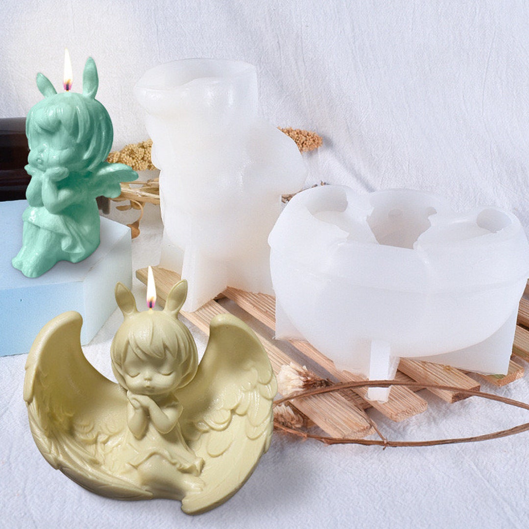 3D Angels Shaped Silicone Mold, Angel Fondant Molds, Prayers Girl Soap ...