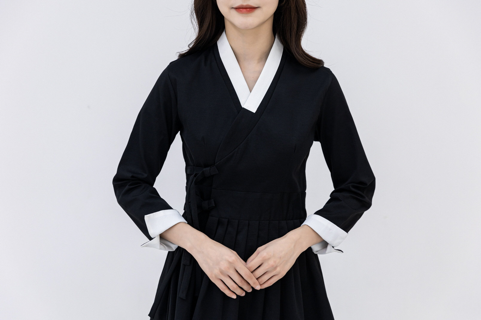 Hanbok Women Mini Dress, Korean Modern Hanbok Wrap Style Dress, Korea ...