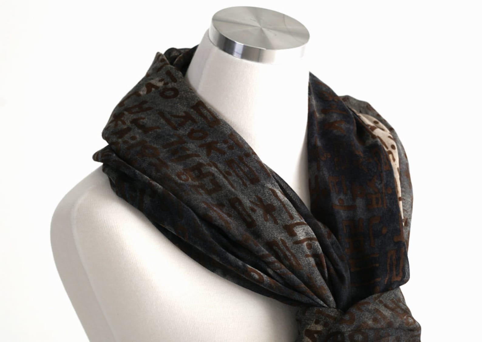 Hangeul Scarf Hangeul Print Korean Wrap Shawl Scarf Korea - Etsy