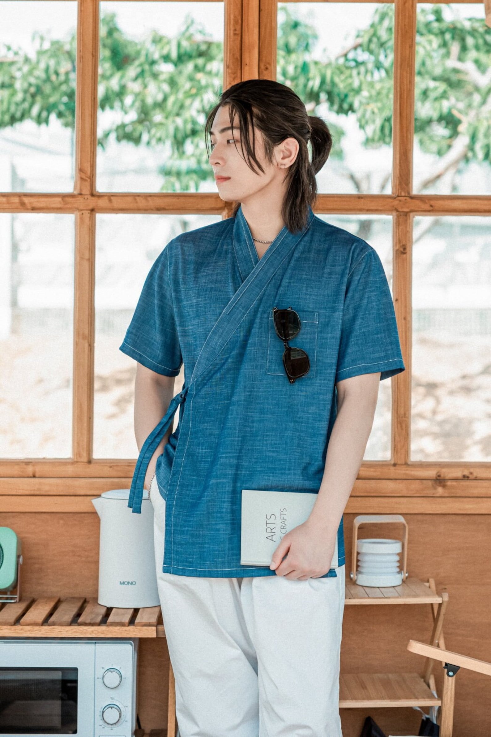 Hanbok Shirt for Men, Korean Modern Hanbok Top Jacket Casual Party ...