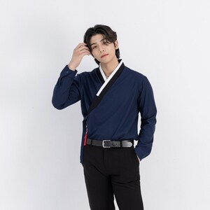 Hanbok Shirt for Men, Korean Modern Hanbok Top Jacket Casual Party ...