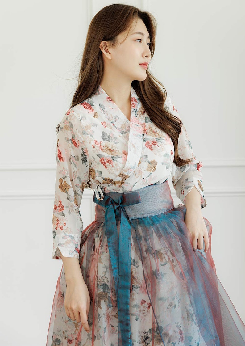 Hanbok Women Wrap Skirt Korean Modern Hanbok Casual Party - Etsy