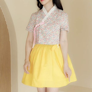 Hanbok Women Wrap Style Mini Skirt, Beautiful Korean Modern Hanbok ...
