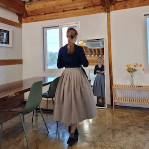 Hanbok Women Wrap Skirt With Buttons, Korean Modern Hanbok Casual Party ...