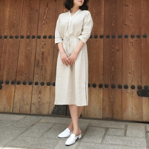Hanbok Women Linen Dress, Korean Modern Hanbok 3/4sleeve Dress, Korea ...