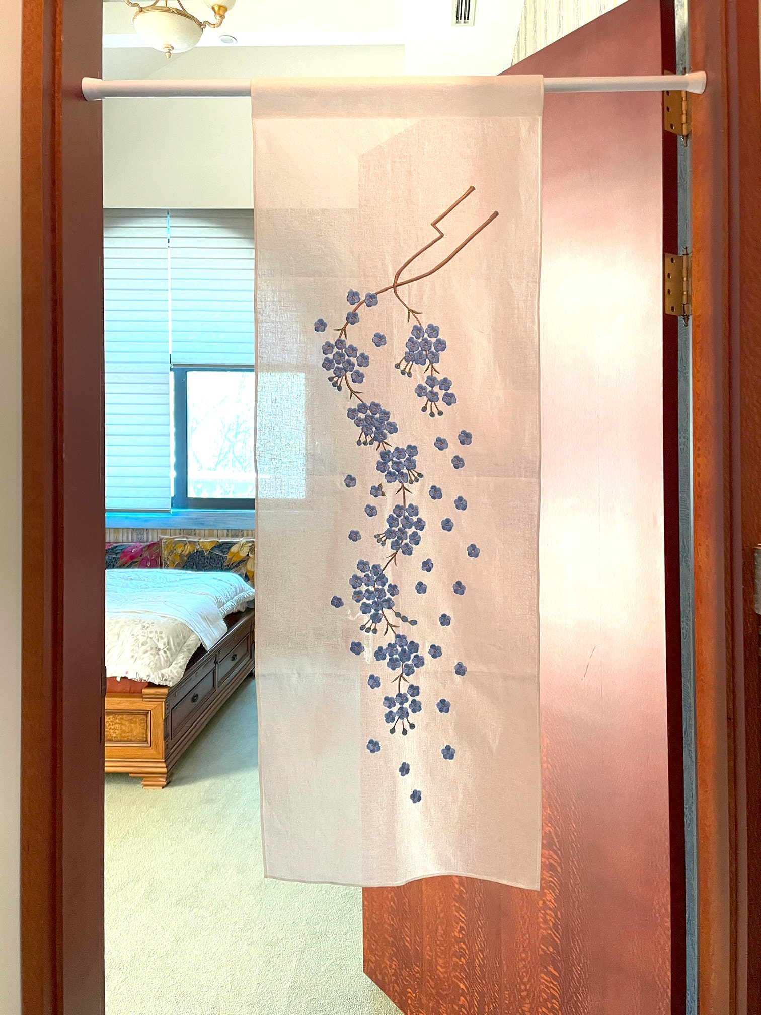 Korean Embroidery Hemp Curtain/ Korea Traditional Wall Deco, Korean ...