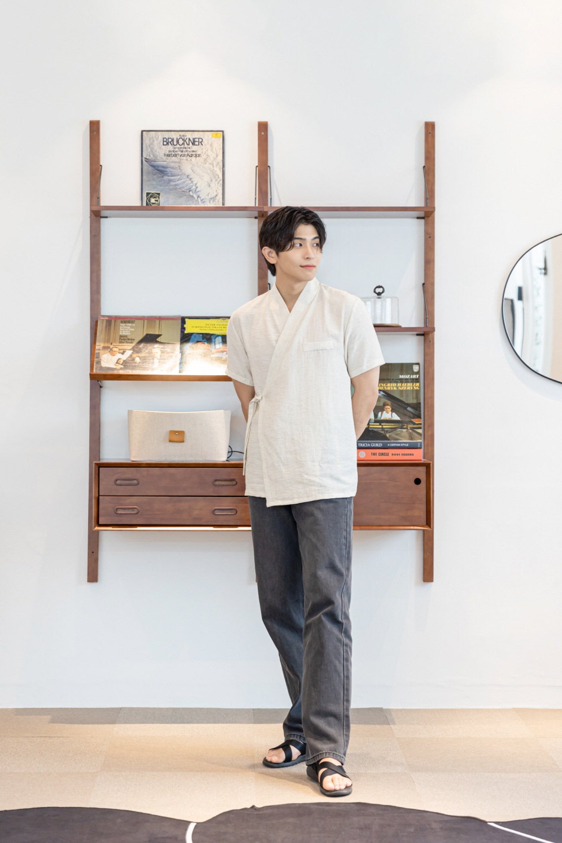 Hanbok Linen Shirt for Men Korean Modern Hanbok Short Sleeve - Etsy