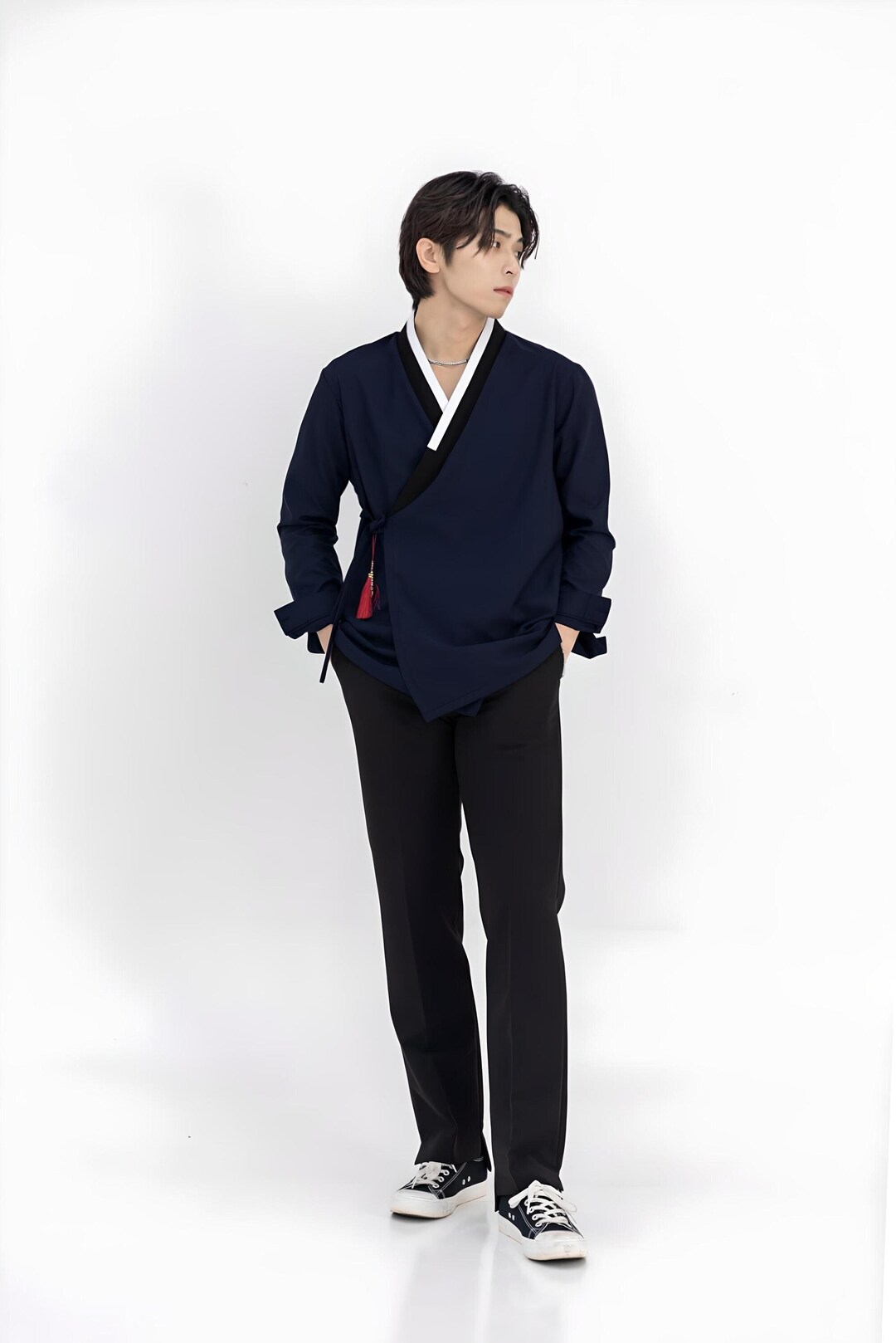 Hanbok Shirt for Men, Korean Modern Hanbok Top Jacket Casual Party ...