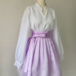 Hanbok Women Wrap Mini Skirt, Beautiful Korean Modern Hanbok Casual ...