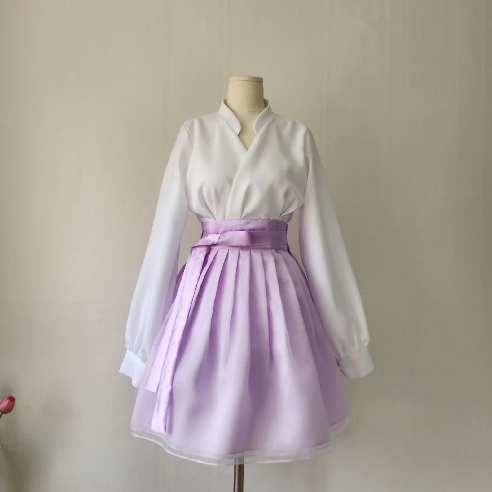 Hanbok Women Wrap Mini Skirt, Beautiful Korean Modern Hanbok Casual ...