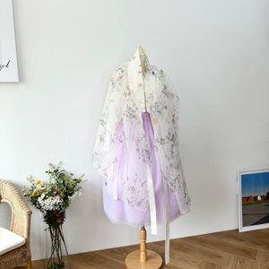 Hanbok Women Wrap Cover Skirt, Beautiful Korean Modern Hanbok Casual ...