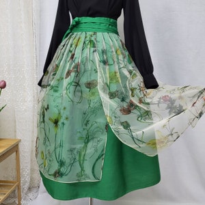 Hanbok Women Wrap Style Wing Skirt, Beautiful Korean Modern Hanbok ...