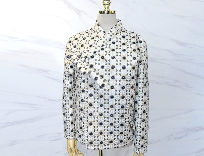 Hanbok Traditional Pattern Jacket Top for Women, Korean Modern Hanbok ...