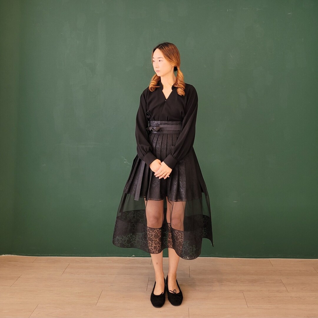 Hanbok Women Wrap Style 3 Layers Skirt, Beautiful Korean Modern Hanbok ...