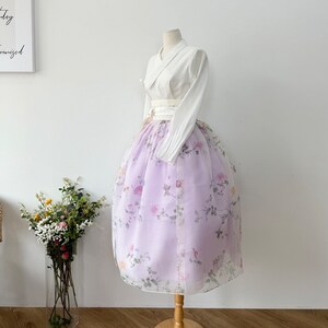 Hanbok Women Wrap Cover Skirt, Beautiful Korean Modern Hanbok Casual ...