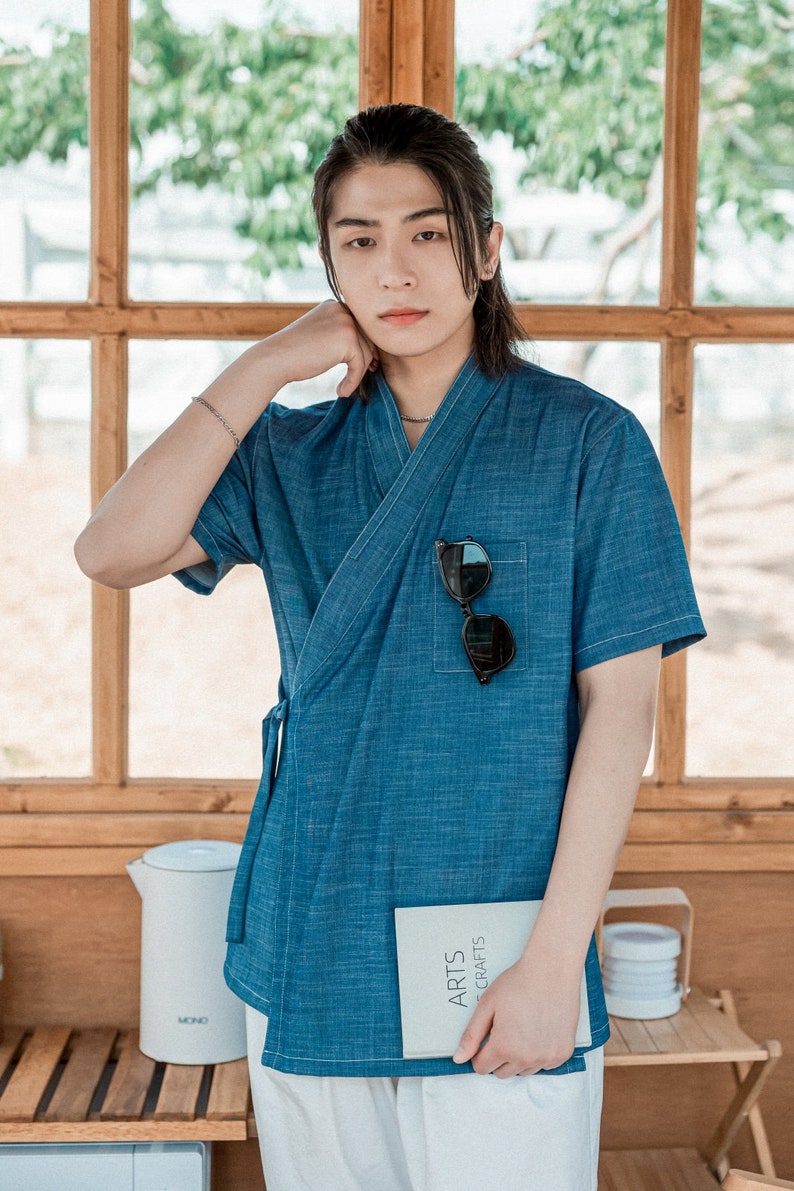 Hanbok Shirt for Men, Korean Modern Hanbok Top Jacket Casual Party ...