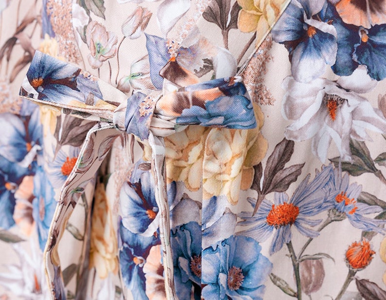 Hanbok Women Blouse Jeogori Top Flower Pattern Korean Modern | Etsy