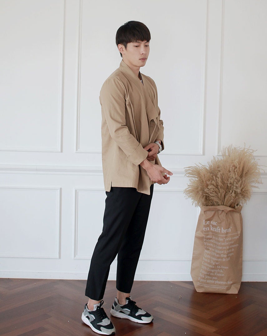 Hanbok Shirt for Men Korean Modern Hanbok Top Jacket Casual - Etsy