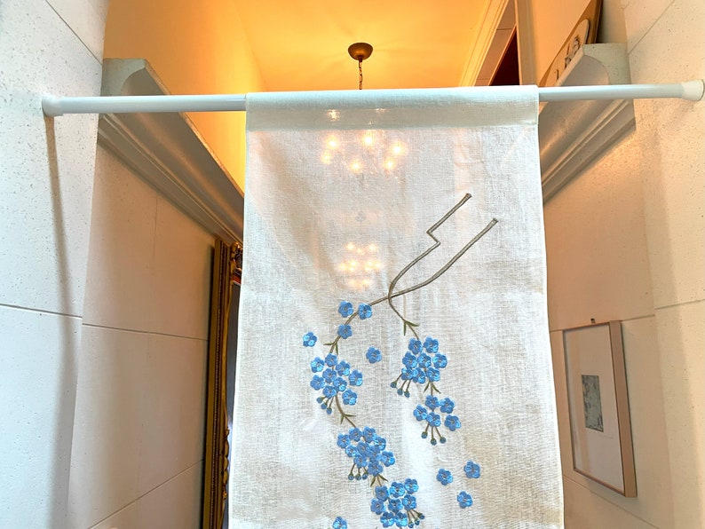 Korean Embroidery Hemp Curtain/ Korea Traditional Wall Deco, Korean ...