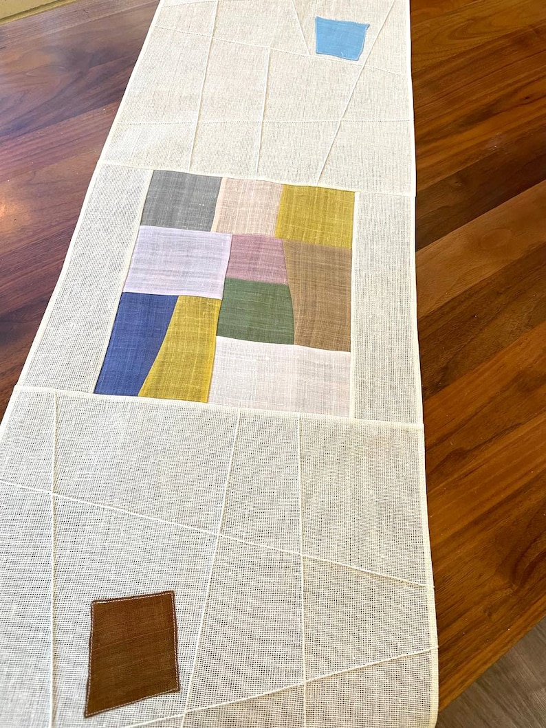 Ramie Korean Patchwork Curtain/table Runner, Korea Traditional Jogakbo ...