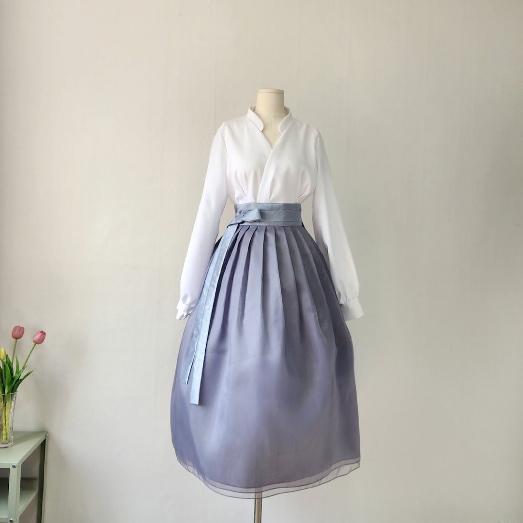 Hanbok Women Wrap Skirt, Beautiful Korean Modern Hanbok Casual Party ...