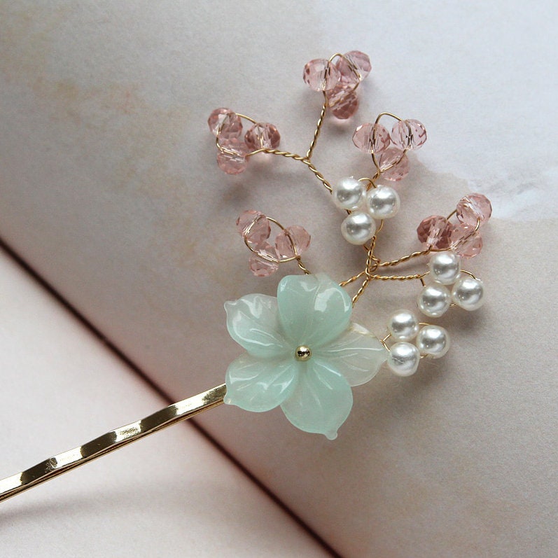 Hanbok Hair Clip Korean Traditional Hanbok Hair Pin Flower | Etsy