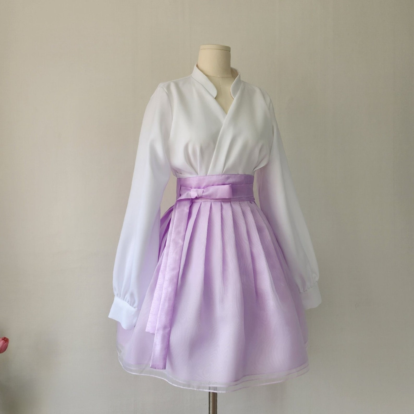 Hanbok Women Wrap Mini Skirt, Beautiful Korean Modern Hanbok Casual ...