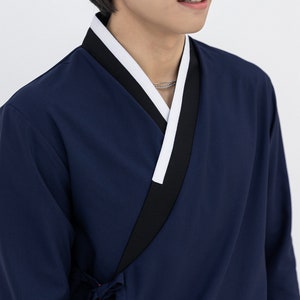 Hanbok Shirt for Men, Korean Modern Hanbok Top Jacket Casual Party ...