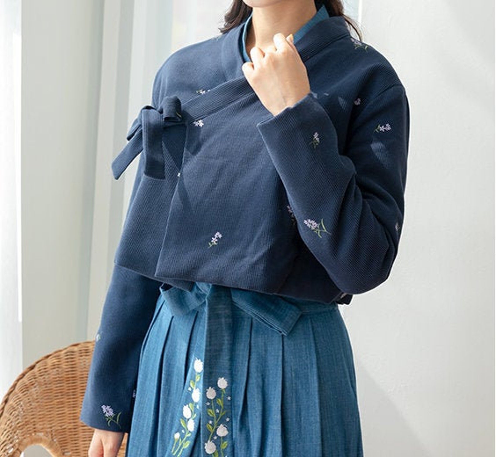 Hanbok Women Corduroy Jeogori Top Jacket, Korean Modern Hanbok Casual ...