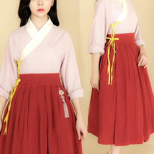 Hanbok Women Dress, Korean Modern Hanbok Wrap Style Dress, Korea ...