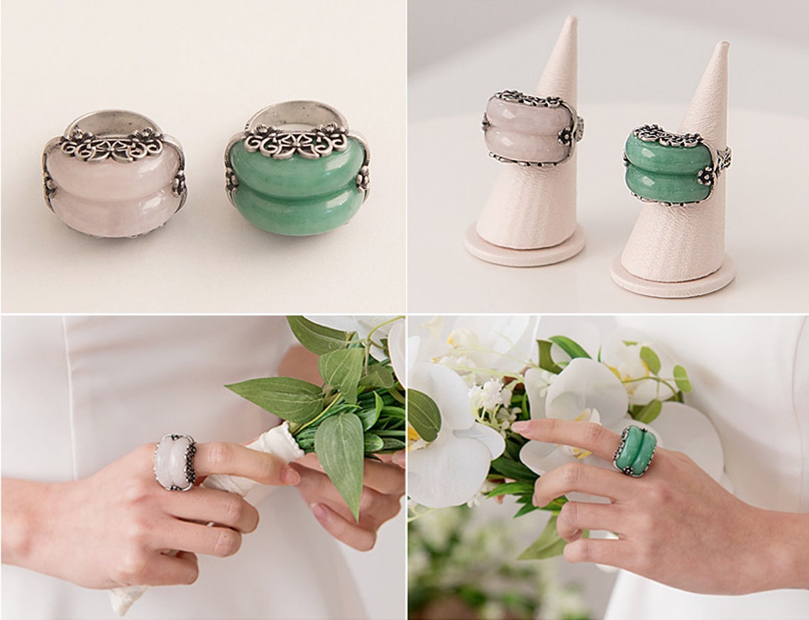 Jade Twin Ring Korean Traditional Hanbok Accessory - Etsy
