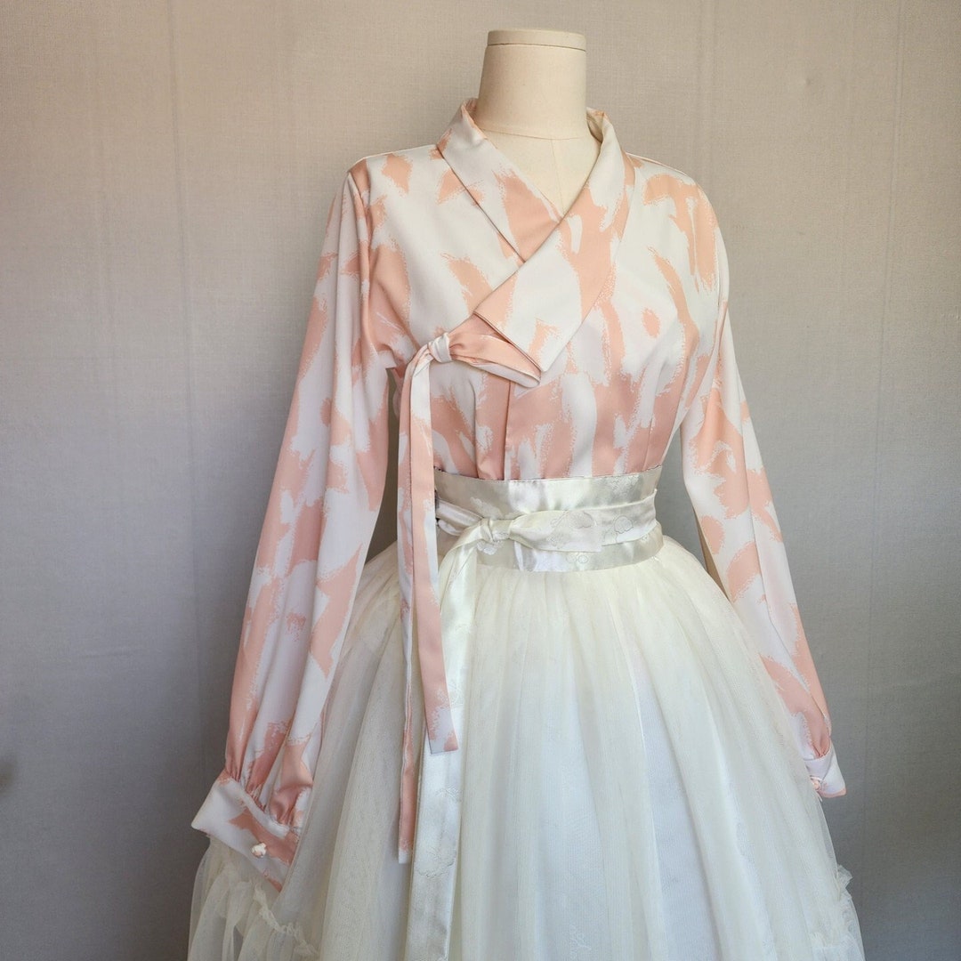 Hanbok Women Blouse Jeogori Top, Korean Modern Hanbok Casual Party ...