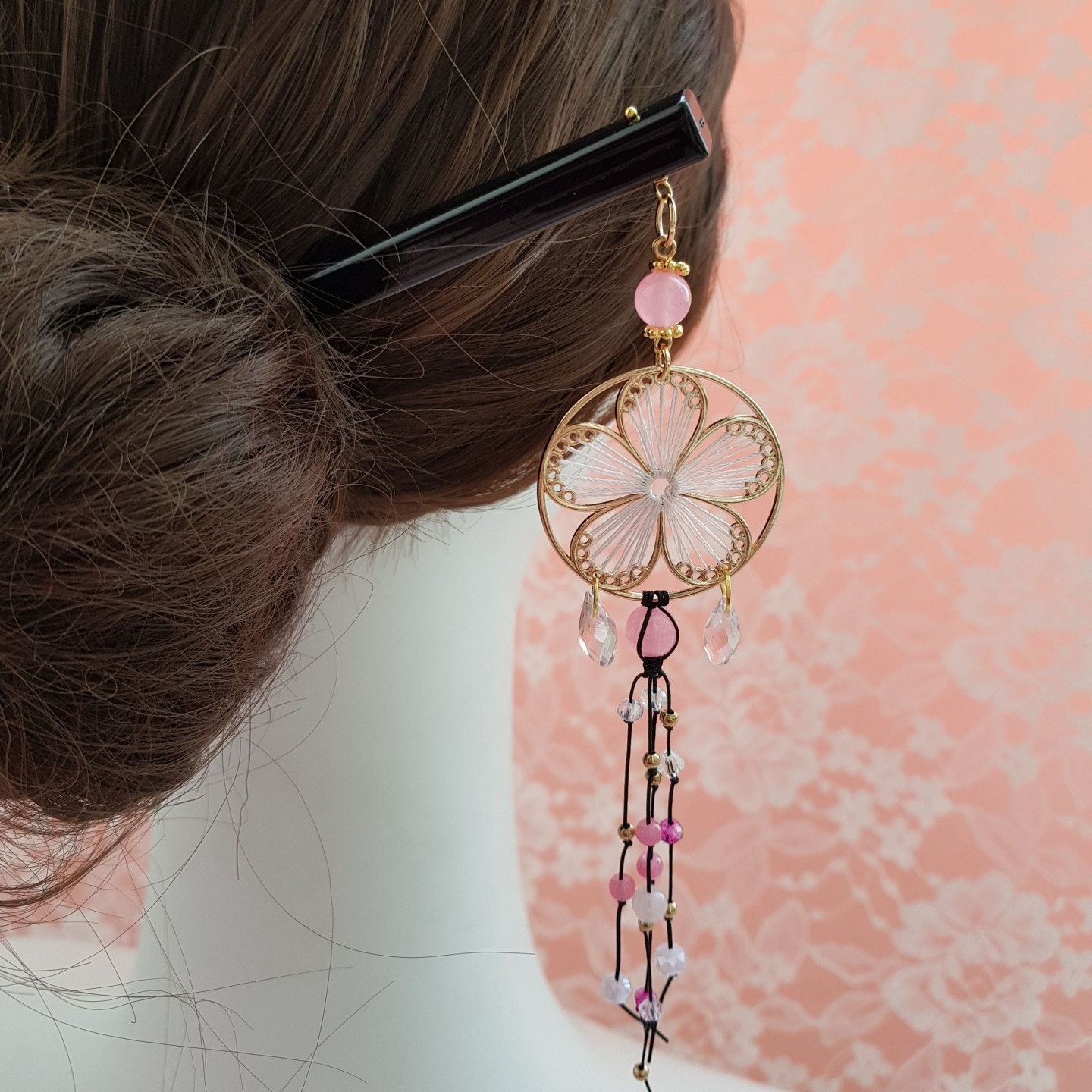 Binyeo, Korean Traditional & Modern Hair Stick Accessory, Flower ...