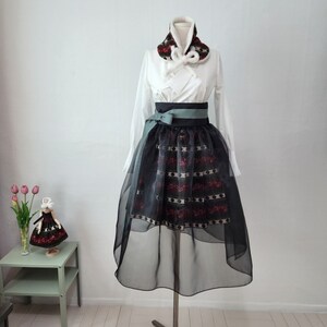 Hanbok Women Wrap Style Mini Skirt, Beautiful Korean Modern Hanbok ...