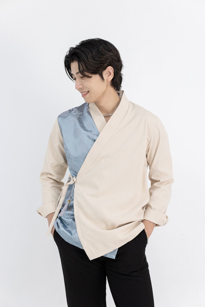 Hanbok Shirt for Men Korean Modern Hanbok Top Jacket Casual - Etsy