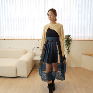 Hanbok Women Wrap Style 3 Layers Skirt, Beautiful Korean Modern Hanbok ...