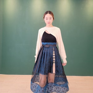 Hanbok Women Wrap Style 3 Layers Skirt, Beautiful Korean Modern Hanbok ...