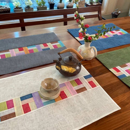 Ramie Korean Patchwork Placemat/ Table Mat/ Korean Traditional - Etsy