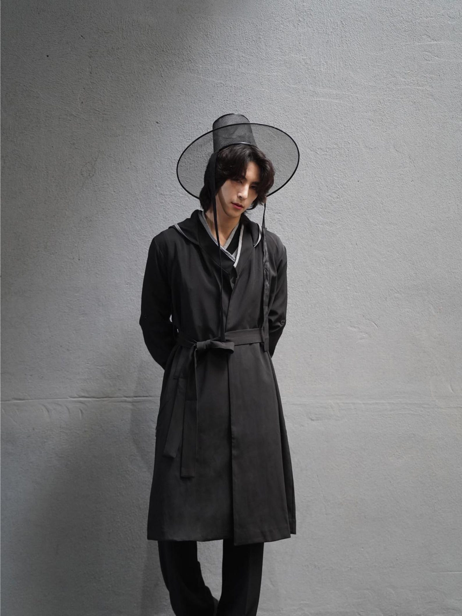Hanbok Hooded Durumagi Jacket for Men, Korean Modern Hanbok Trench Coat ...