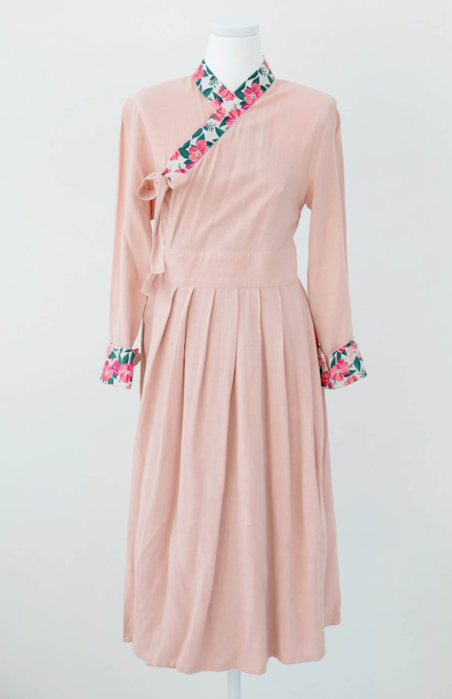 Hanbok Women Dress Korean Modern Hanbok Wrap Style Long - Etsy