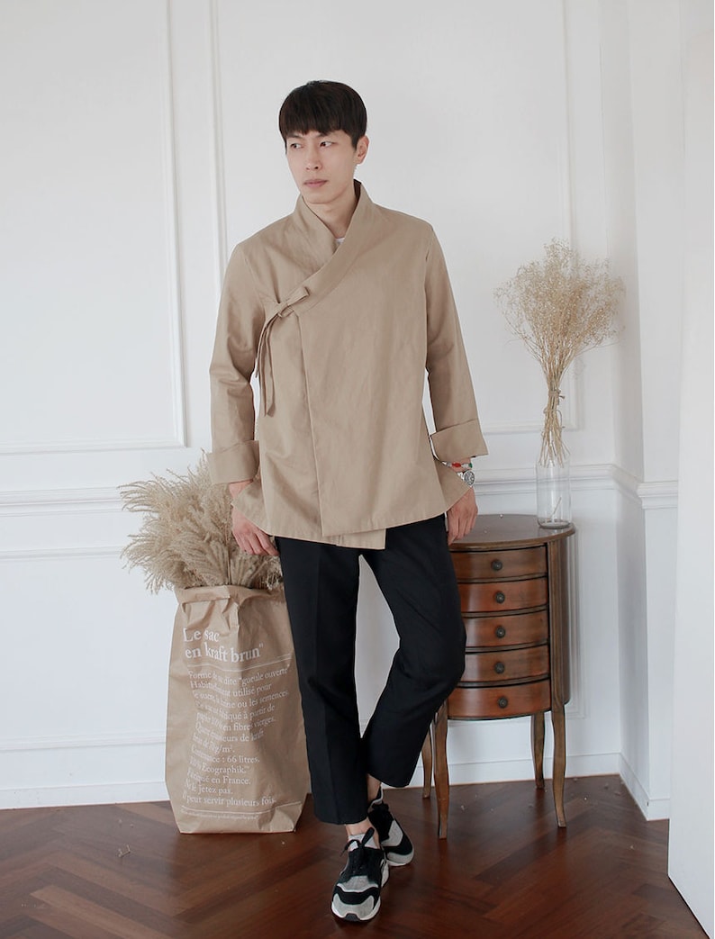 Hanbok Shirt for Men Korean Modern Hanbok Top Jacket Casual - Etsy